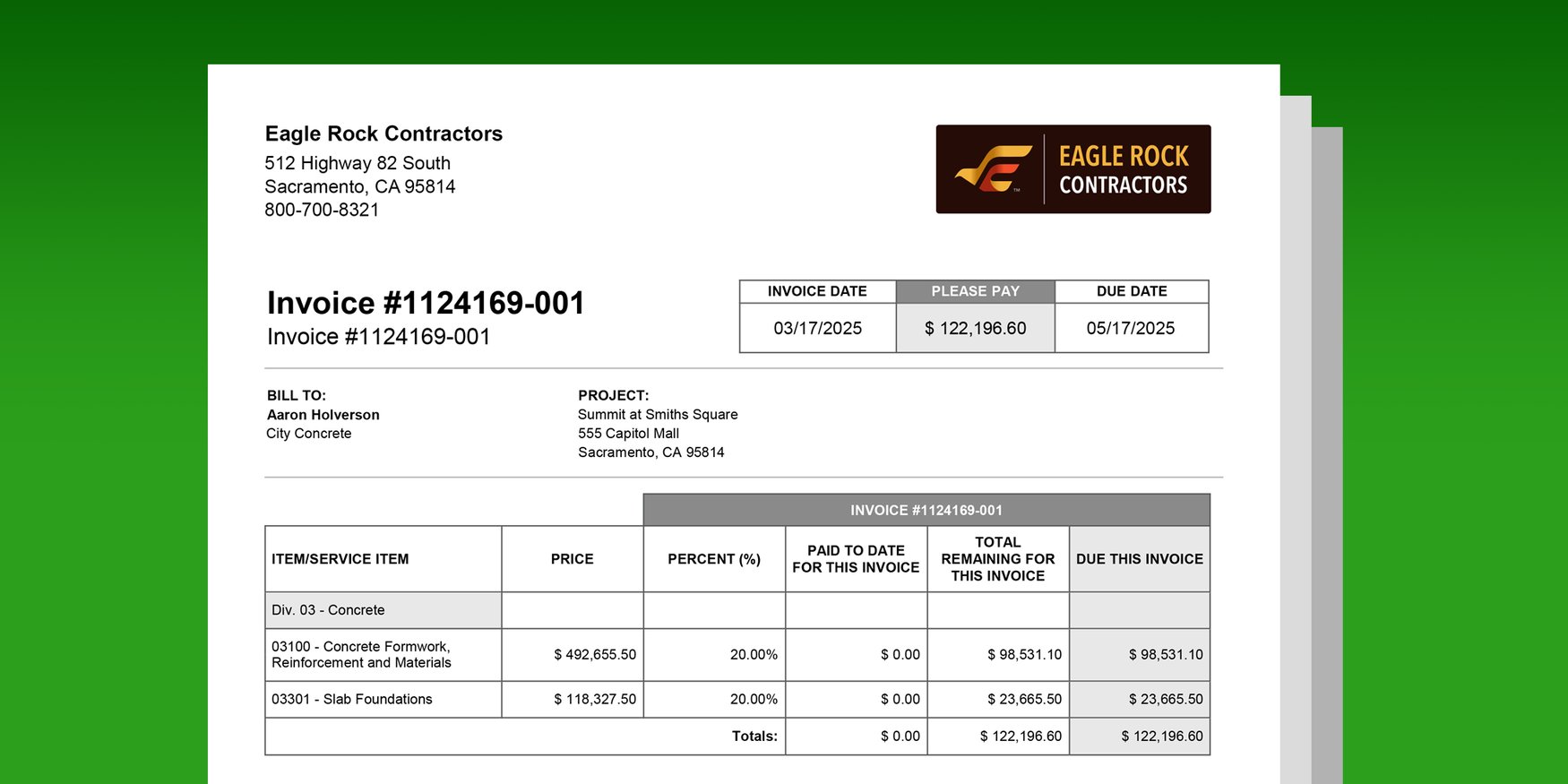 Create Construction Invoices from Scratch in ConstructionOnline™
