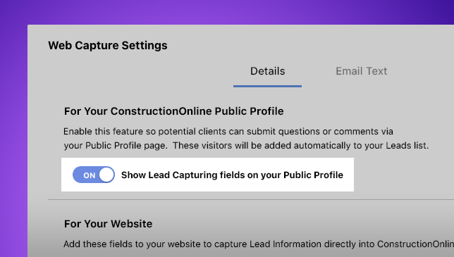 Enable Lead Capturing Option Added for Public Profiles in ...